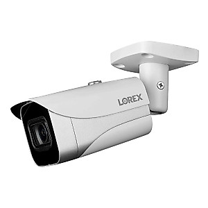 Lorex Indoor/Outdoor 4K Ultra HD Smart IP Security Add-On Metal Bullet Camera, 2.8mm, 130ft IR Night Vision, Color Night Vision