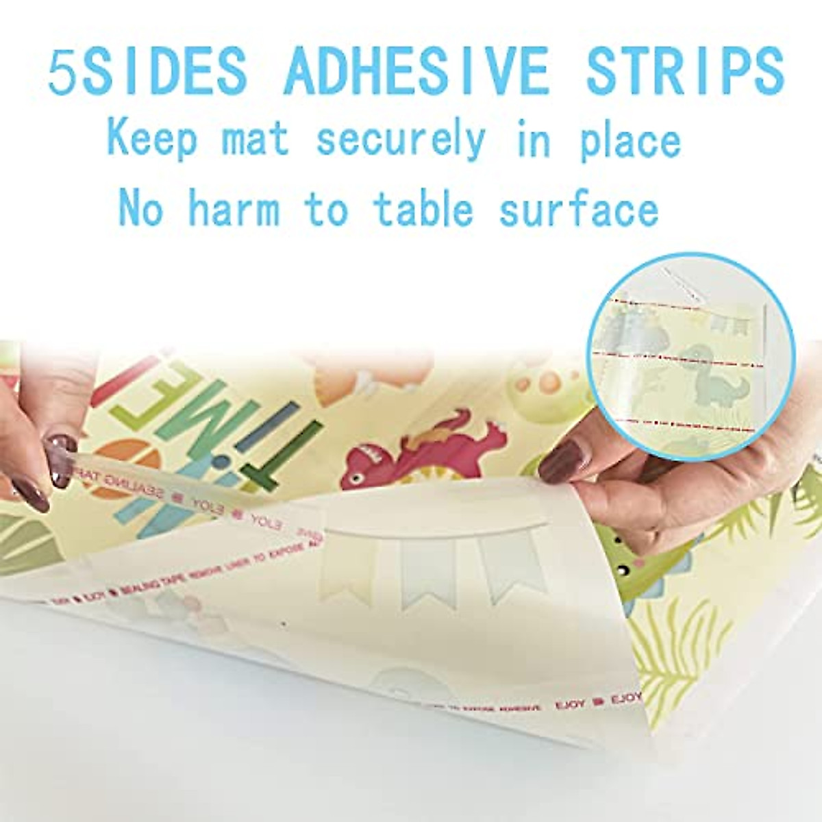 Disposable Stick-on Placemats for Baby& Kids, 40 Pack 12”x18” Waterproof Placemats, Restaurant Portable Table Mats for boy& Girl, Perfect for Dining, Playing Art