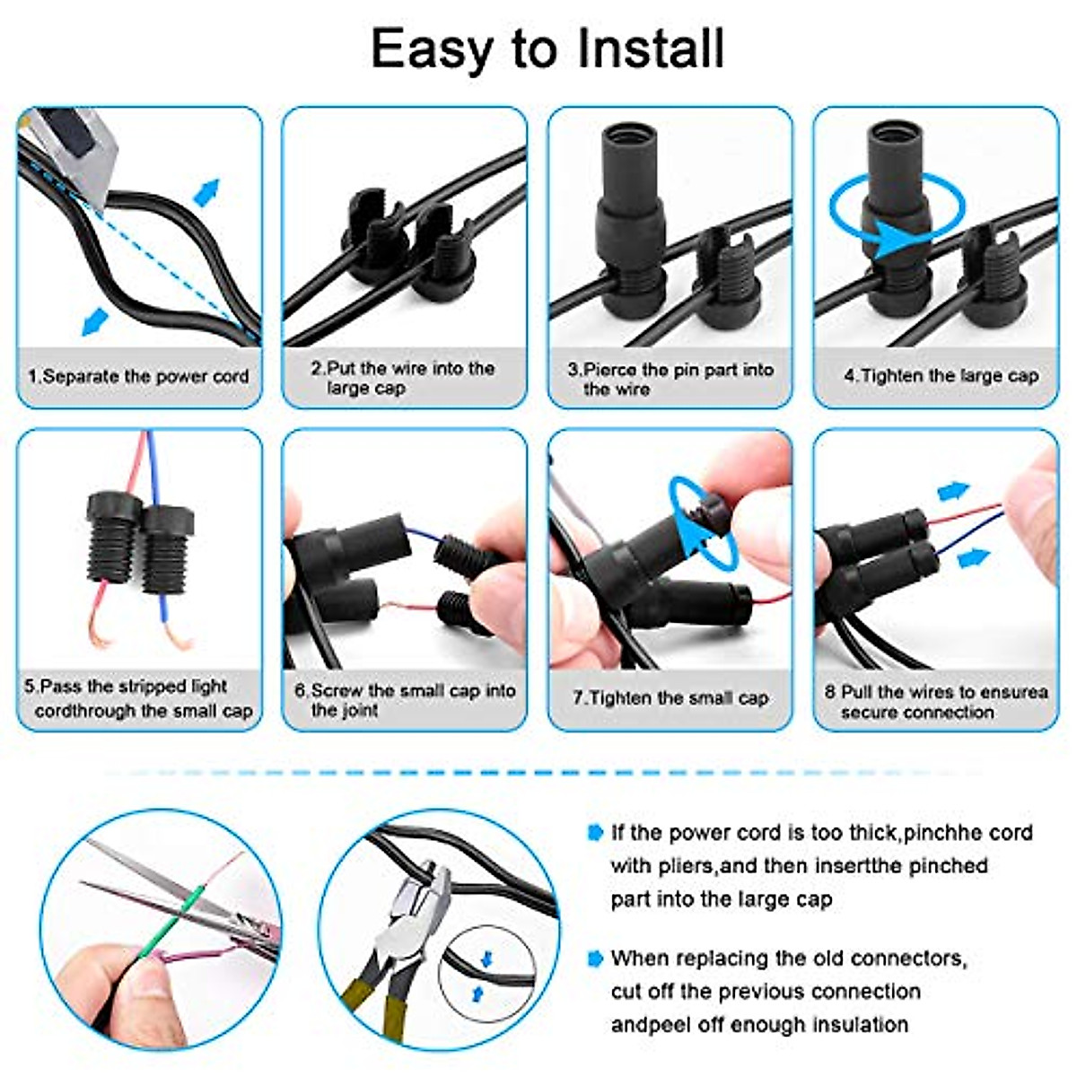 iCreating 12-Pack Low Voltage Cable Connectors