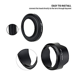 (1+1) Screw on + Bayonet Lens Hood Shade for Nikon Z30 Z50 Z fc Dual Lens Kit (Nikkor Z DX 16-50mm & 50-250mm) Replaces HN-40 and HB-90A Lens Hood
