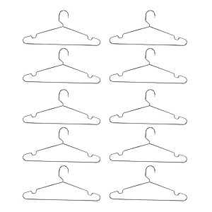 Metal Coat Hangers, Strong Heavy Duty Stainless Steel Wire Hangers 10 Pack, Clothes Hangers for Closet Clothing Shirt Suit Pant, 15.7 Inch