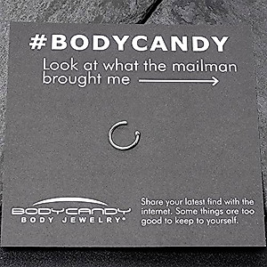 Body Candy Nose Hoops 14k Gold White Gold Nose Ring Piercing Jewelry 18 Gauge 5/16"