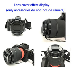 52mm Lens Cover Cap Compatible for Nikon D5300 D3300 w/NIKKOR AF-S 18-55mm Lens, Compatible for Canon R3 RP w/RF 35mm f/1.8 Lens (2 Pack)