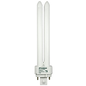 Sylvania S6740 (10 Pack) 20669 CF26DD/E/841/ECO 26-Watt 4100K 4-Pin Double Tube Compact Fluorescent Lamp, 10 Count (Pack of 1), White