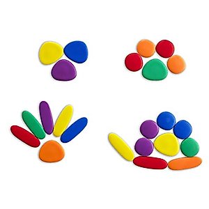 Rainbow Pebbles - Junior - Mini Jar - Ages 18m+ - The Original Sorting and Stacking Stones - First Counting and Sorting Toy