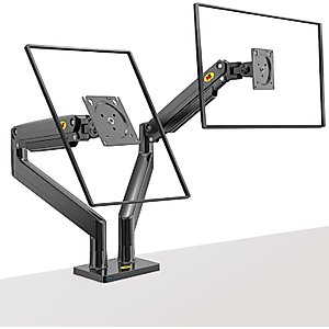 NB North Bayou Dual Monitor Arm Full Motion Swivel Monitor Mount with Gas Spring for 22''-32'' Monitors with Load Capacity from 4.4~30lbs for Each Arm Height Adjustable Monitor Stand G32-B