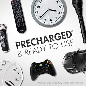 Tenergy Centura Low Self Discharge NiMH Rechargeable Battery Combo, Includes 12xAA 8xAAA 4x9V Rechargeable Batteries, 24 Pack