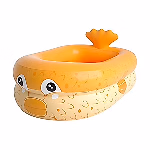 Inflatable Swimming Pool, 140 X 120 X 35cm Full-Sized Family Kiddie Blow up Pool for Kids, Adults, Baby, Children, Thick Wear-Resistant Big Above Ground, Garden, Backyard Water Party