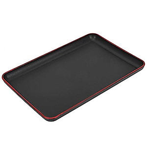 Japanese Style Plastic Rectangular Serving Tray, Non-Slip Food Serving Tray Plate for Restaurant Home Hotel(#1)