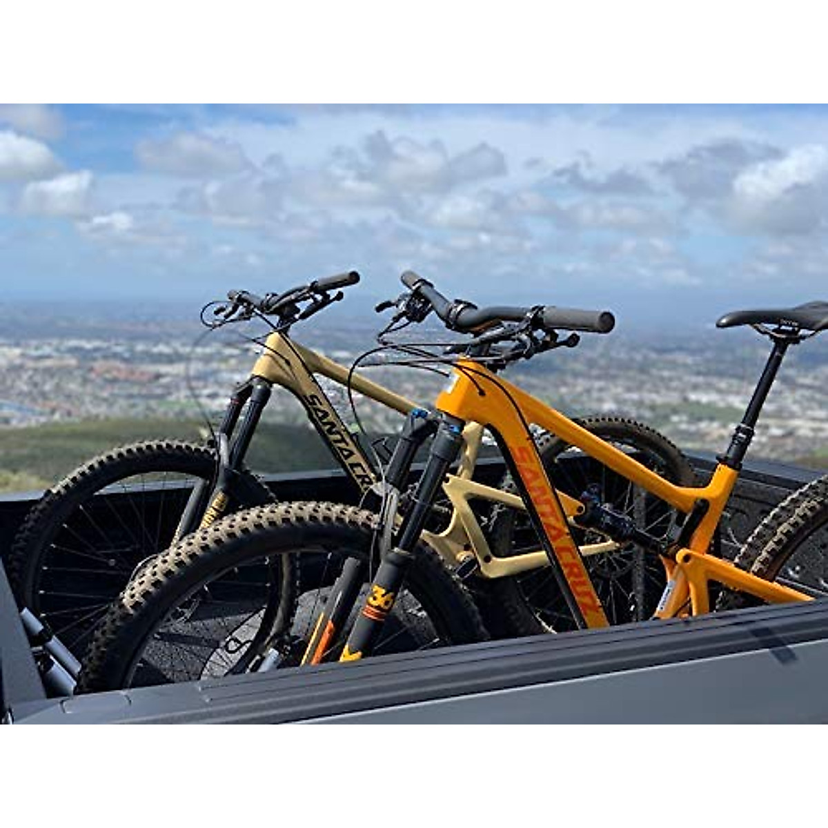 4 Bike Rack for Truck Bed -4 Standard Tire Bike Rack for Full Size Trucks -Effortless Wheel Mount, Skip Front Tire Removal, Drill-Free Installation -Bike Transport Rack Ideas