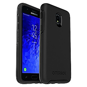 OtterBox Symmetry Series Case for Samsung Galaxy J3/J3 (2018)/J3 V 3rd gen/J3 3rd gen/Amp Prime 3/J3 Star - Retail Packaging - Black