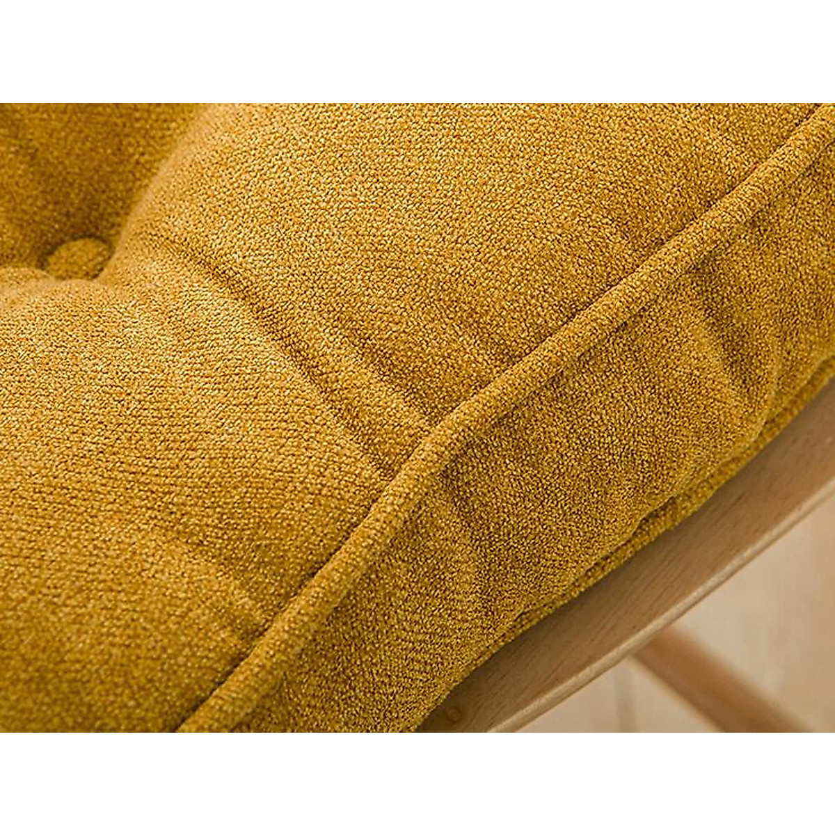 Happiness Decoration 2 Pack Chair Cushions for Dining Chairs with Ties Thick Soft Non Slip Seat Cushions Washable Tatami Square Comfortable Tufted Chair Pads,18" x 18" (Orange)