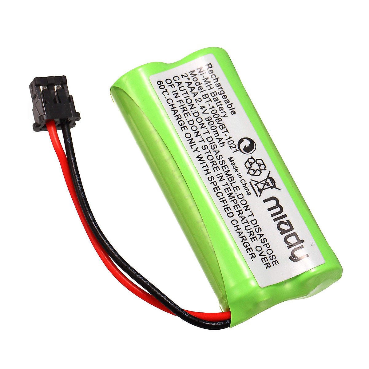 Miady 2.4V 2 AAA 900mAh Ni-MH Cordless Home Phone Battery for Uniden BT1008 BT-1008 BT1016 BT-1016 BT1021 BT-1021 WITH43-269 WX12077 Sanyo CAS-D6325 CASD6325 Lenmar CBBT1008 CB-BT1008 (Pack of 3)