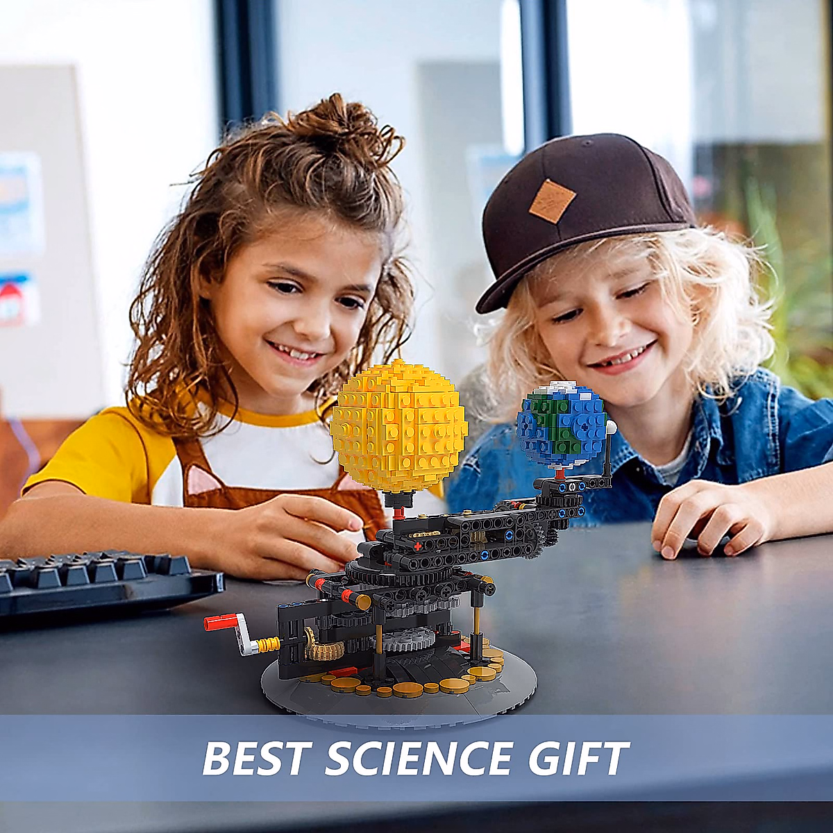 Solar System Model Earth, Moon and Sun Building Sets,Educational Learning Toys for Kids, Space Explorers Building Set, STEM Building Toys, Valentines Day Gifts for Kids or Friends (461 PCS)