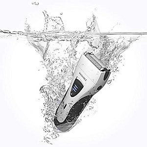 YASUN Foil Shaver for Men, Electric Razor for Men, Wet/Dry IPX7 Waterproof Electric Shavers for Men with Pop-up Beard Trimmer, Cordless Rechargeable Mens Razor - YS5800 Silver & Black