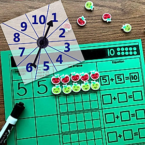 Lohoee 20Pcs Transparent Spinners Math Game Spinner with Rotating Arrow for Party Games and Teaching Using