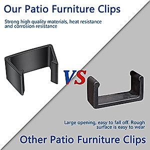 Auzfy 8 PCS Outdoor Furniture Clips, Wicker Sectional Patio Furniture Clips, Wicker Furniture Clamps Connectors, Connect Sectional Patio Couch Furniture