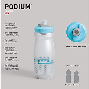 CamelBak Podium Bike Water Bottle 21oz, Fiery Red