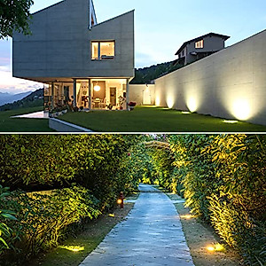 LED Buried Light 3W Warm White IP65 Outdoor LED Recessed 12V Garden Landscape Lighting (4 Packs)