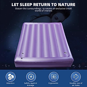 50% Medium Wave Water Bed Mattress, Ergonomic Design PVC Water Bed, Double Exhaust Hole Waterbed Liners, Durable and Foldable Softside Water Bed Set (Full-54x75)
