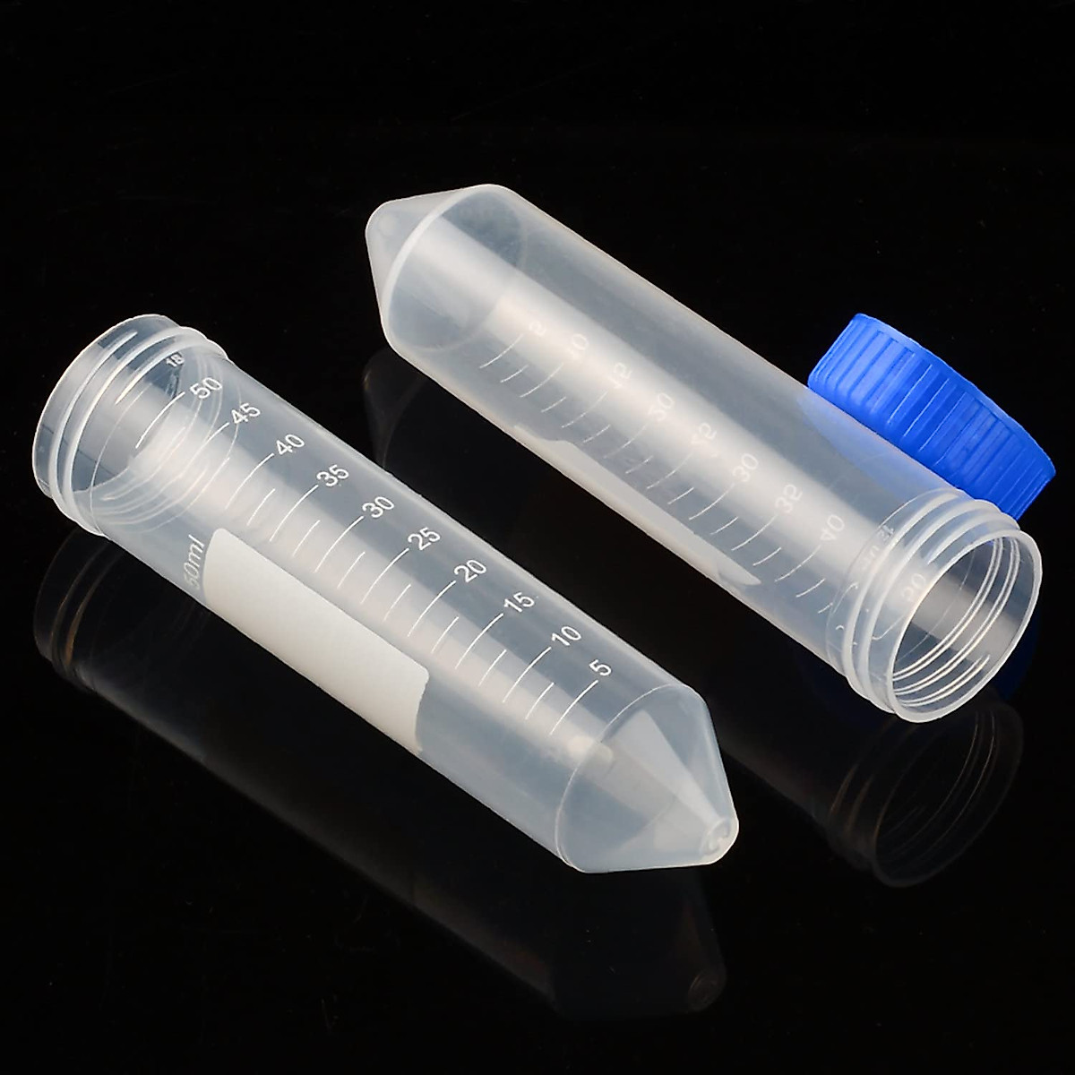 FunChem Conical Centrifuge Tubes, Polypropylene Graduated Plastic Conical Test Tube Storage with Screw Cap, 50 mL, Pack of 25