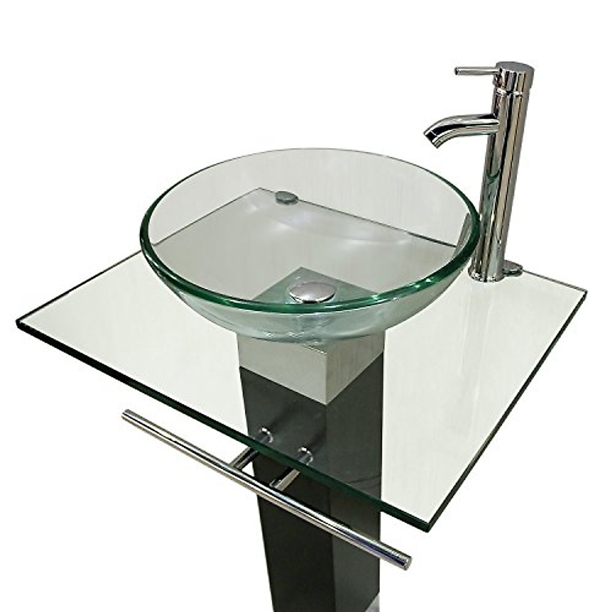 QIERAO Glass Vessel Bathroom Vanity Sink (Vaniy)
