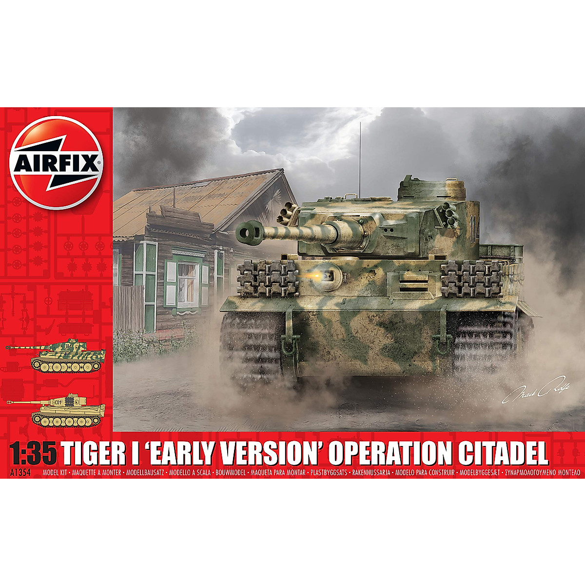 Airfix Tiger I Early Version Operation Citadel 1:35 WWII Military Tank Plastic Model Kit A1354