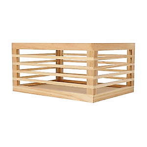 TOOL1SHOoo Bamboo Storage Organizer Bin For Kitchen Pantry Bathroom Slotted Cabinet Shelf 6 Pack Natural Bamboo Storage Organizer Bin For Kitchen, Pantry, Bathroom