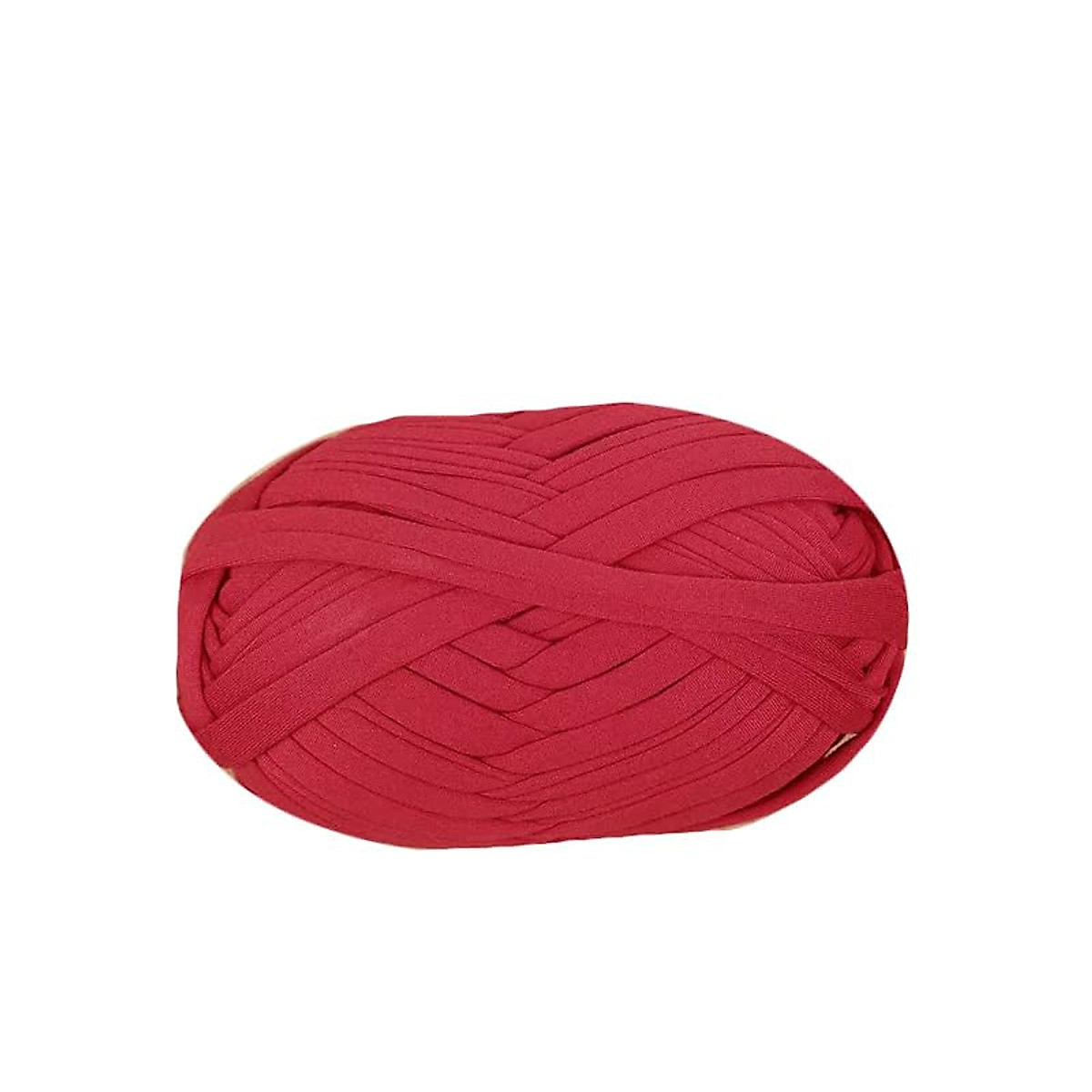 Danselegant Flat Thread T-Shirt Yarn DIY Soft Weaving Sewing Knitting Material for Carpets Bags Slippers Sandals 39 Colors Crochet Handmade (Wine red)