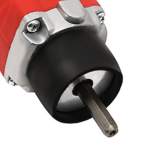 Gworobie Handheld Concrete Vibrating Tool with B-attery, 21V Electric Concrete Vibrator with 3.4ft Shaft Rod, Portable Cordless Pencil Cement Vibrarator Remove Air Bubble and Mix Concrete,Red