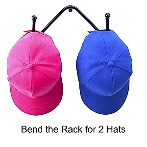 LEVOSHUA 4 Pack Cowboy Hat Rack Wall Mount Cowboy Hat Holder Hat Hanger Hat Storage Organizer