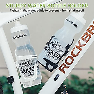 ROCKBROS Bike Water Bottle Holder Lightweight Bottle Cage Slide Entry Bicycle Cup Holder Adjustable Drink Holder Rack for MTB Road Bike Black*2