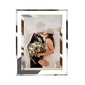 LUCKYLIFE 8x10 Picture Frame Glass for Tabletop Display Vertical or Horizontal, Photo Frames, 1 Pack