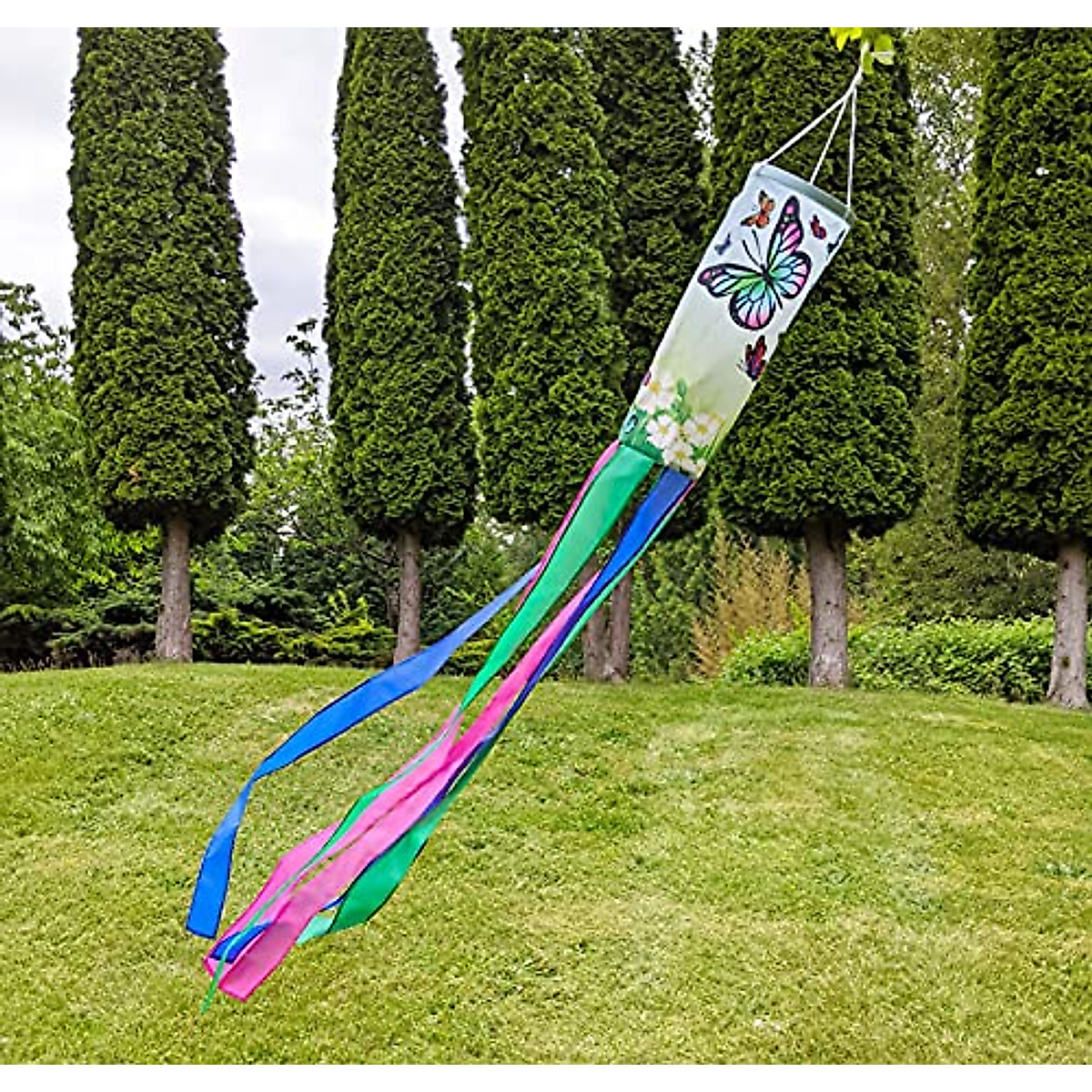 Madrona Brands Butterfly Windsock | Durable Outdoor Hanging Decoration | Yard, Garden, Patio, Lawn and More | 60 Inch