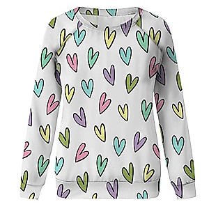 Women's Valentines Day Shirt Trendy New Years Eve Top Stocking Stuffers for Teens 2023 Multicolor