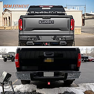 Adiil 2''Size 15-LED Brake Light Trailer Hitch Cover Fit Towing & Hauling，Smoked Lens Tow Hitch Driving & Brake Lamp