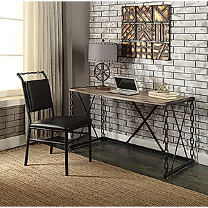 ACME Jodie Desk - 92248 - Rustic Oak & Antique Black