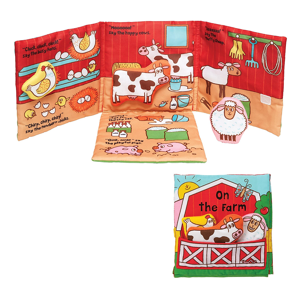 Melissa & Doug K’s Kids On The Farm 8-Page Soft Activity Book for Babies and Toddlers