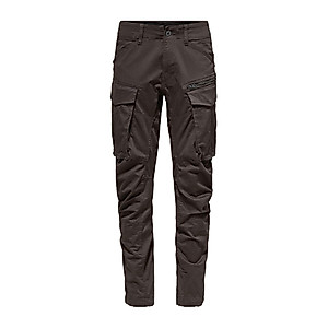 G-Star Raw Men's Rovic Zip 3D Straight Tapered Fit Cargo Pants, Raven, 34W x 32L