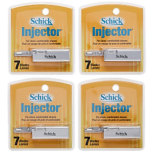 Schick Injector Blades, 7-Count Boxes (Pack of 4)