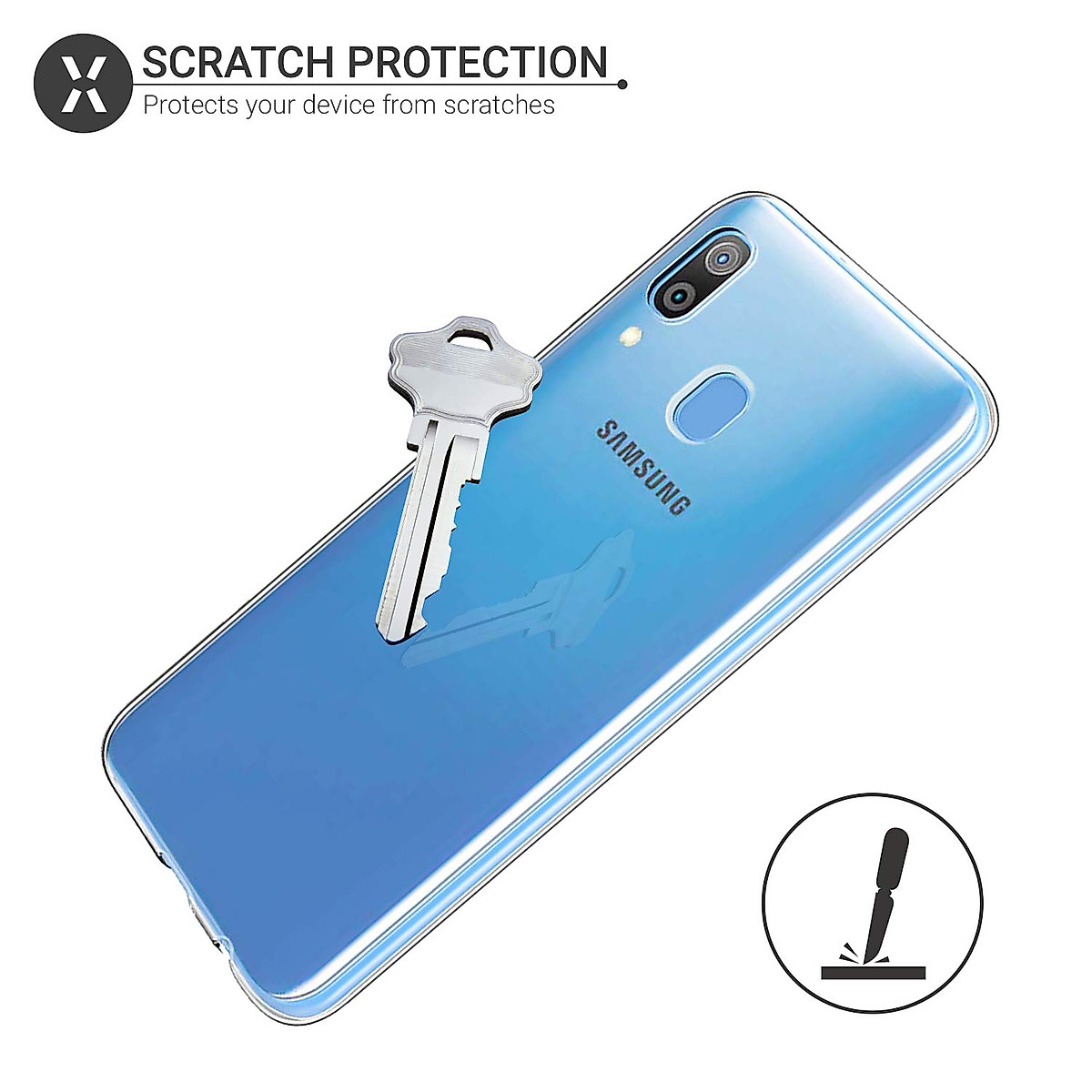 Olixar for Samsung Galaxy A40 Clear Case - Silicone Gel TPU Flexible - Ultra Thin - Slim Protection - Wireless Charging Compatible - Shockproof Phone Cover - Crystal Clear