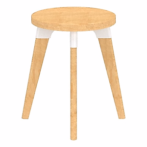 Safco RESENDTNA 14 Inch Diameter Resi Small Maple Accent Coffee Side Corner Sofa Living Room Office Lounge Bedside Nightstand End Table, Natural