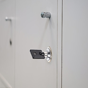 TEHAUX Vending Machine Lock Key, Tubular Cam Lock Soda Machine Lock Key Set Universal Snack Machine Lock Zinc Alloy Cam Lock with Key for Vending Machine Metal Tool Box (Random Style)