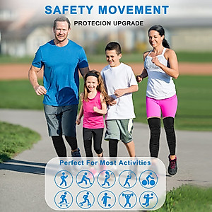 GUOZI Knee Braces, [2 Pack] Double Crashproof Knee & Calf Pads, Thigh Compression Leg Sleeves Protection for Youth Adults Sports Football Basketball Volleyball Running Baseball etc