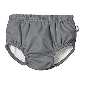 Made in USA Baby Girls and Boys Swim Diaper Cover Reusable Leakproof for Swimming Pool Lessons Beach, Charcoal, 9-12 Months