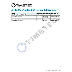 Timetec 32GB KIT(4x8GB) Compatible for Apple Late 2015 iMac (27-inch w/Retina 5K Display) DDR3L 1867MHz / 1866MHz PC3L-14900 2Rx8 CL13 1.35V 204 Pin SODIMM Memory Module MAC RAM Upgrade for iMac 17,1