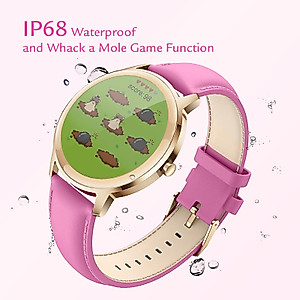 Smart Watch for Women Fitness Tracker: Smartwatch for Android & IOS Phone with Waterproof IP68 Pedometer Heart Rate Blood Oxygen Monitor Activity Wrist band Bluetooth Sport Bracelet (rose red)