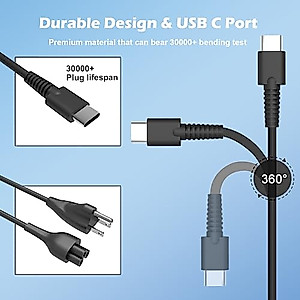 90W USB C Charger for Dell Latitude/Precision/XPS/Chromebook Laptop, Dell 90W Laptop Charger USB C
