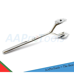 AAProTools Wartenberg Neuro Pinwheel Stainless Steel 2 Head Diagnostic Instrument Pin Wheel - Strong Pinwheel DS-1469