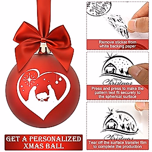 45 Pcs Christmas Words UV Decals for Christmas Ball Decor Inspired Holiday Letter Greeting Sticker Waterproof Ornament Sticker for Crafts Xmas Ball Bottle Decal Xmas Decoration(Classic)